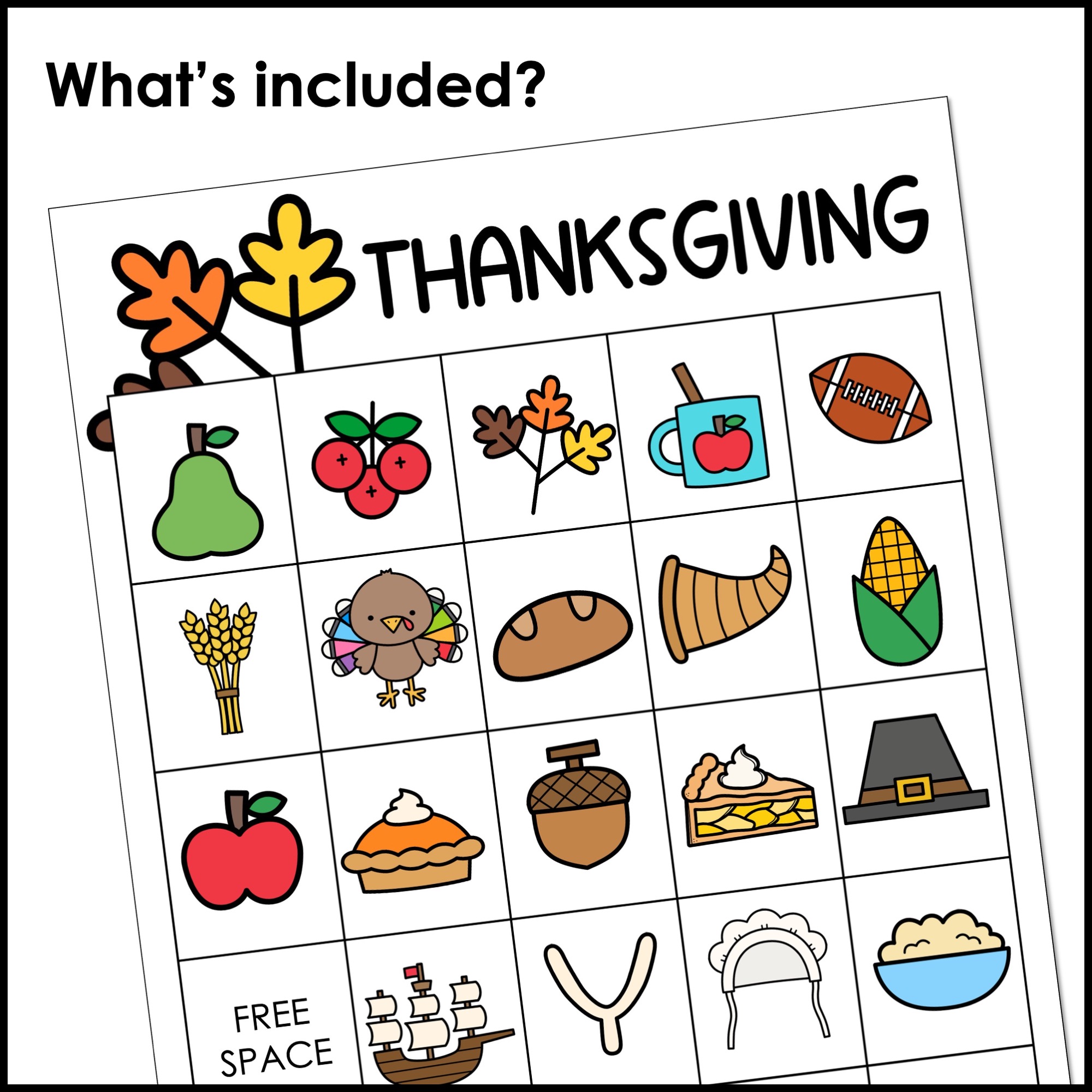 Thanksgiving ESL Vocabulary Bingo Game - English Text | Made By Teachers