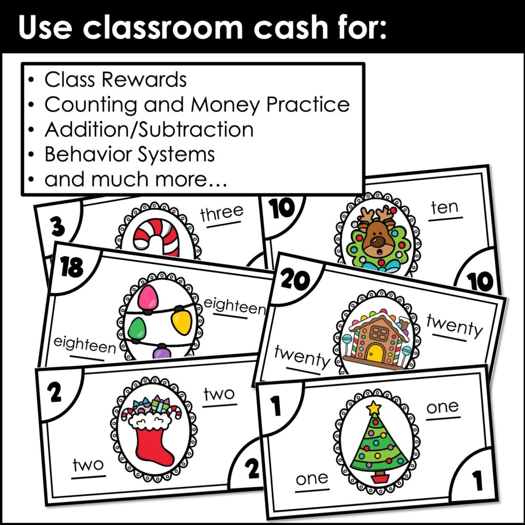 Christmas Money - Class Cash - Classroom Reward System - Fake Money ...