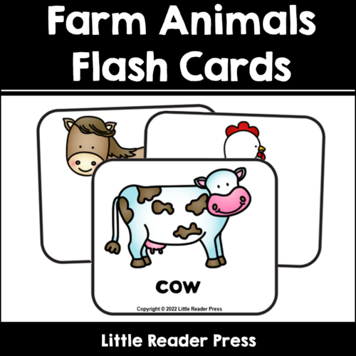 12 Farm Animals Flash Cards/Memory Game - Made By Teachers