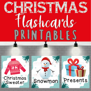 Christmas Flashcards Printables 15 Pack for Distance Learning ESL ...
