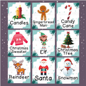 Christmas Flashcards Printables 15 Pack for Distance Learning ESL ...