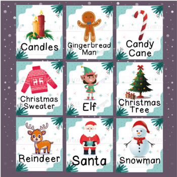 Christmas Flashcards Printables 15 Pack for Distance Learning ESL ...