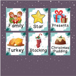 Christmas Flashcards Printables 15 Pack for Distance Learning ESL ...