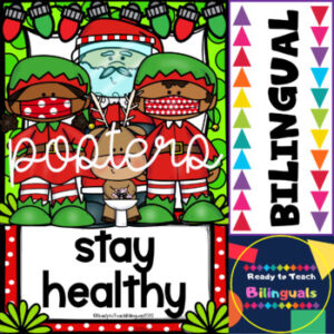 Stay Healthy - Santa Version - Bilingual Posters - Merry Christmas ...