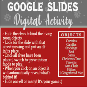 Christmas Digital Interactive Activity Game Elf Hunt for Google Slides ...