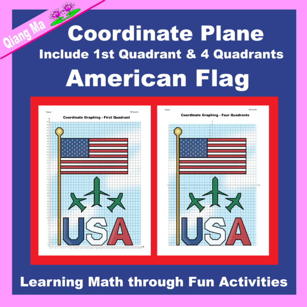 Patriot Coordinate Plane Graphing: American Flag | Made By Teachers