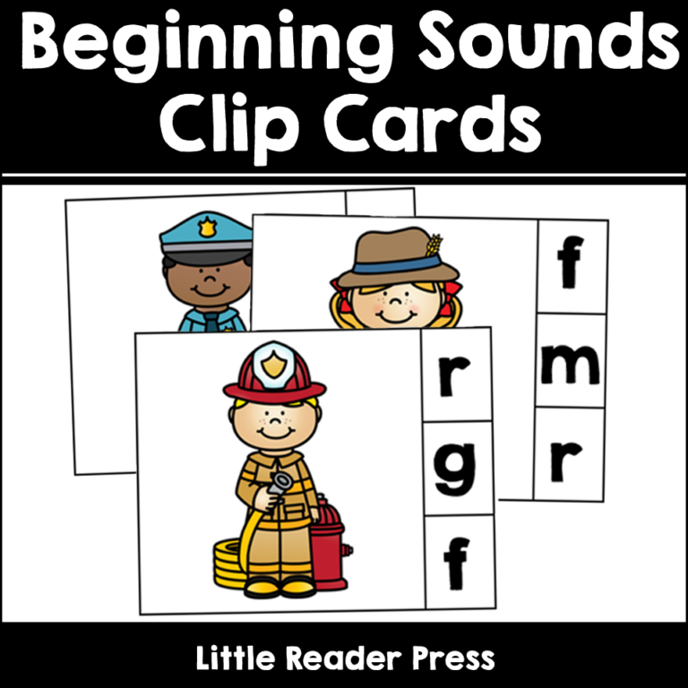Community Helpers Beginning Sounds Clip Cards | Made By Teachers