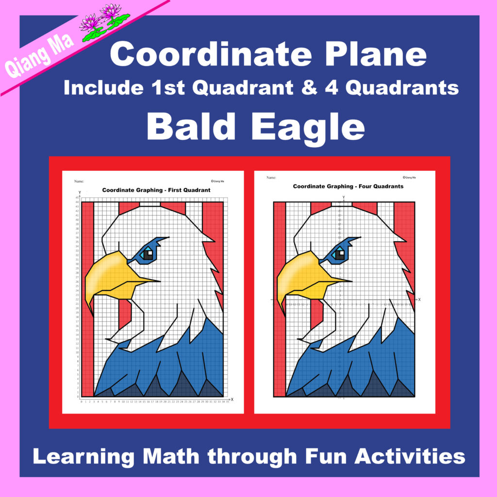 Patriot Coordinate Plane Graphing: Bald Eagle | Made By Teachers