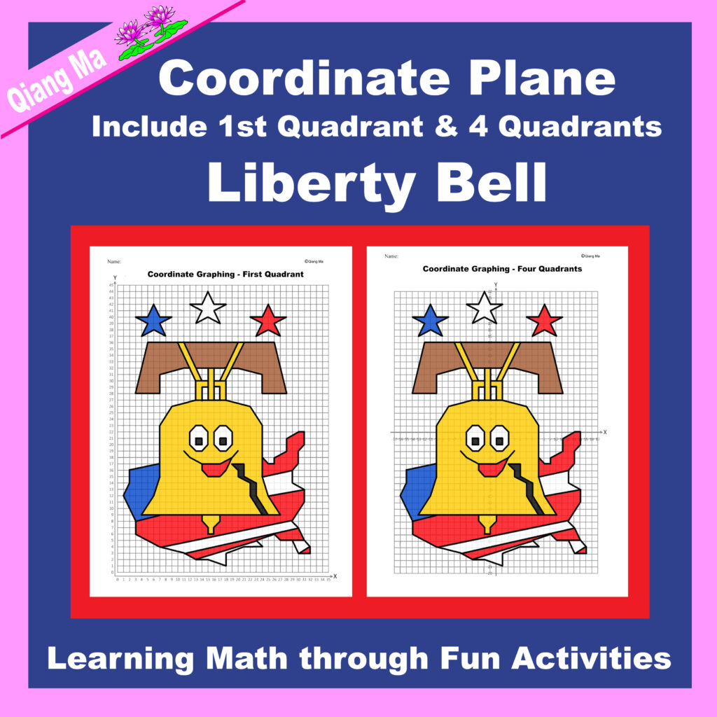 Patriot Coordinate Plane Graphing: American Symbols 5 in 1 | Made By ...