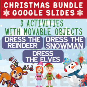 Christmas Bundle for Google Slides™ 3 Fun Activity Games With Movable ...