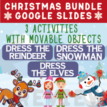Christmas Bundle for Google Slides™ 3 Fun Activity Games With Movable ...