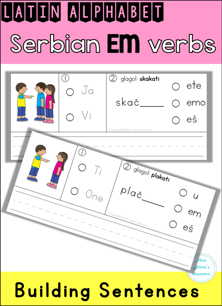 Serbian -em verbs building sentences Latin Alphabet -Srpska Gramatika ...