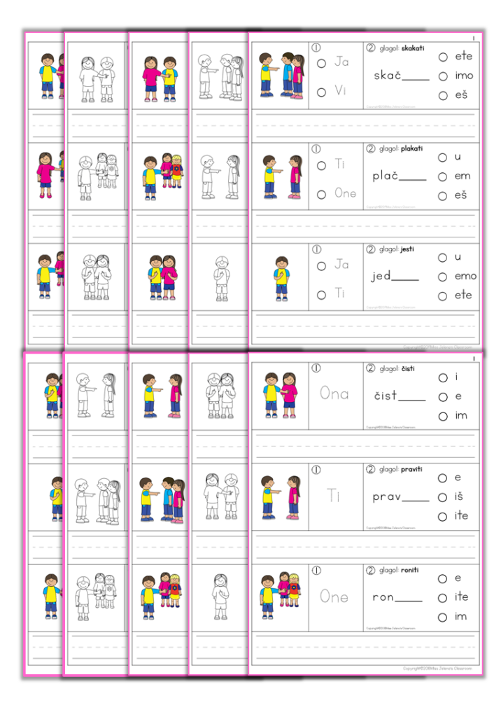 Serbian -em verbs building sentences Latin Alphabet -Srpska Gramatika ...