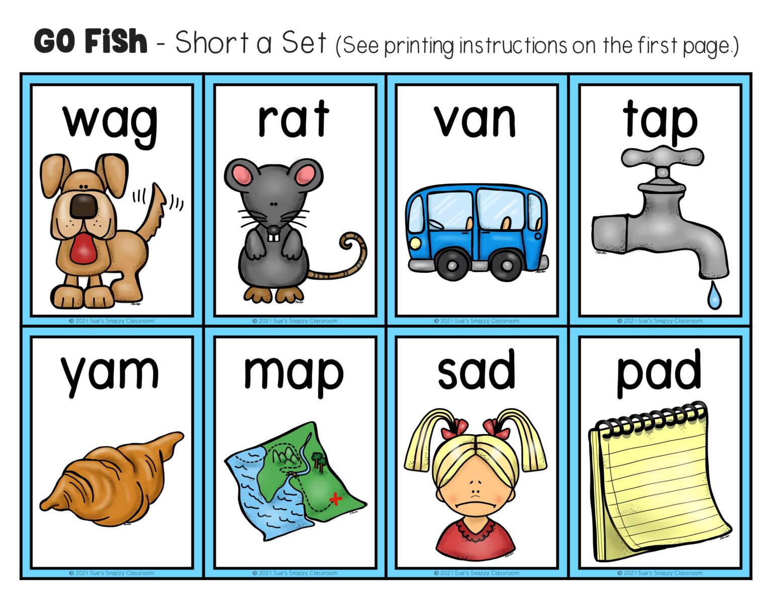 CVC Words Game | Go Fish CVC Word Center | Made By Teachers