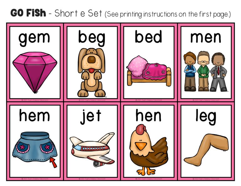 CVC Words Game | Go Fish CVC Word Center | Made By Teachers