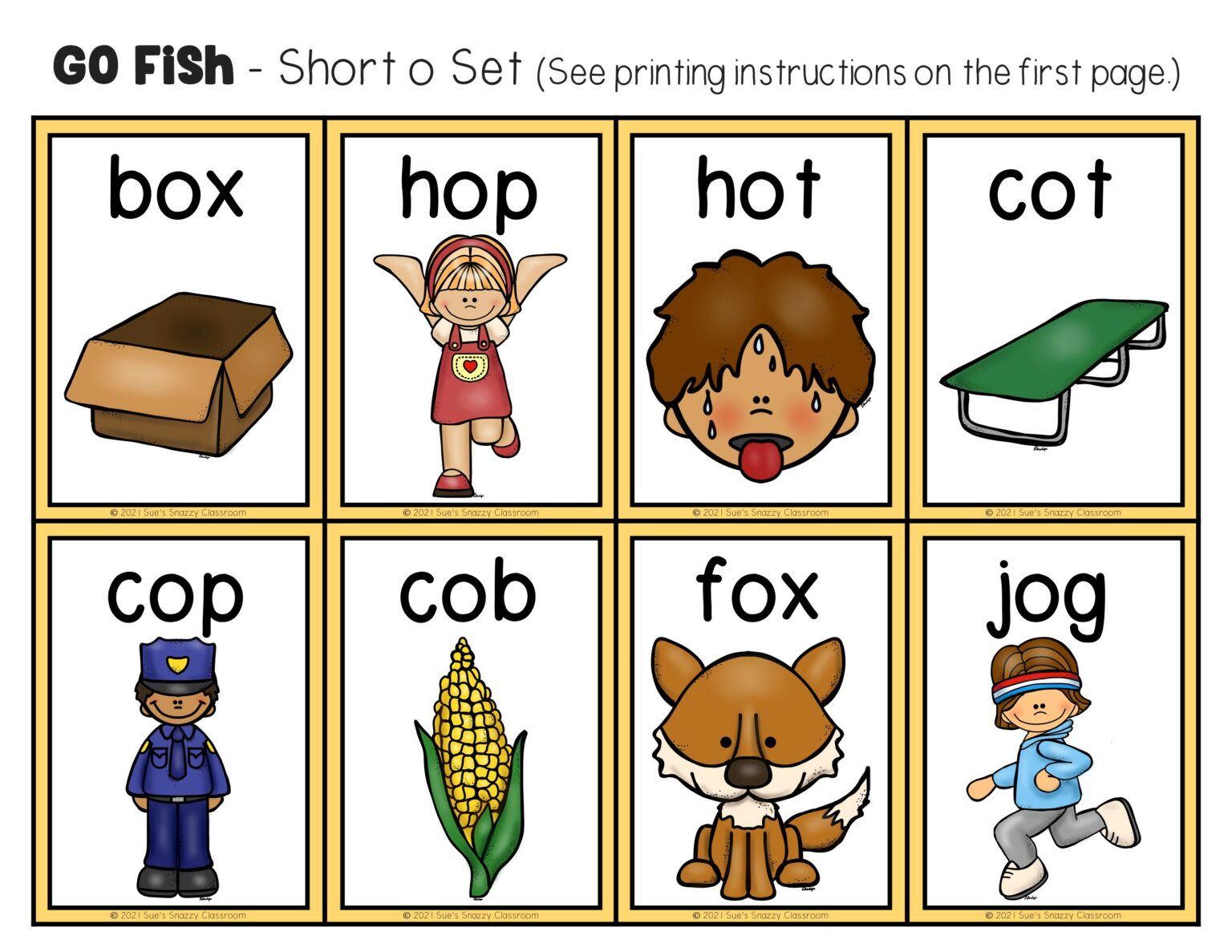 CVC Words Game | Go Fish CVC Word Center | Made By Teachers