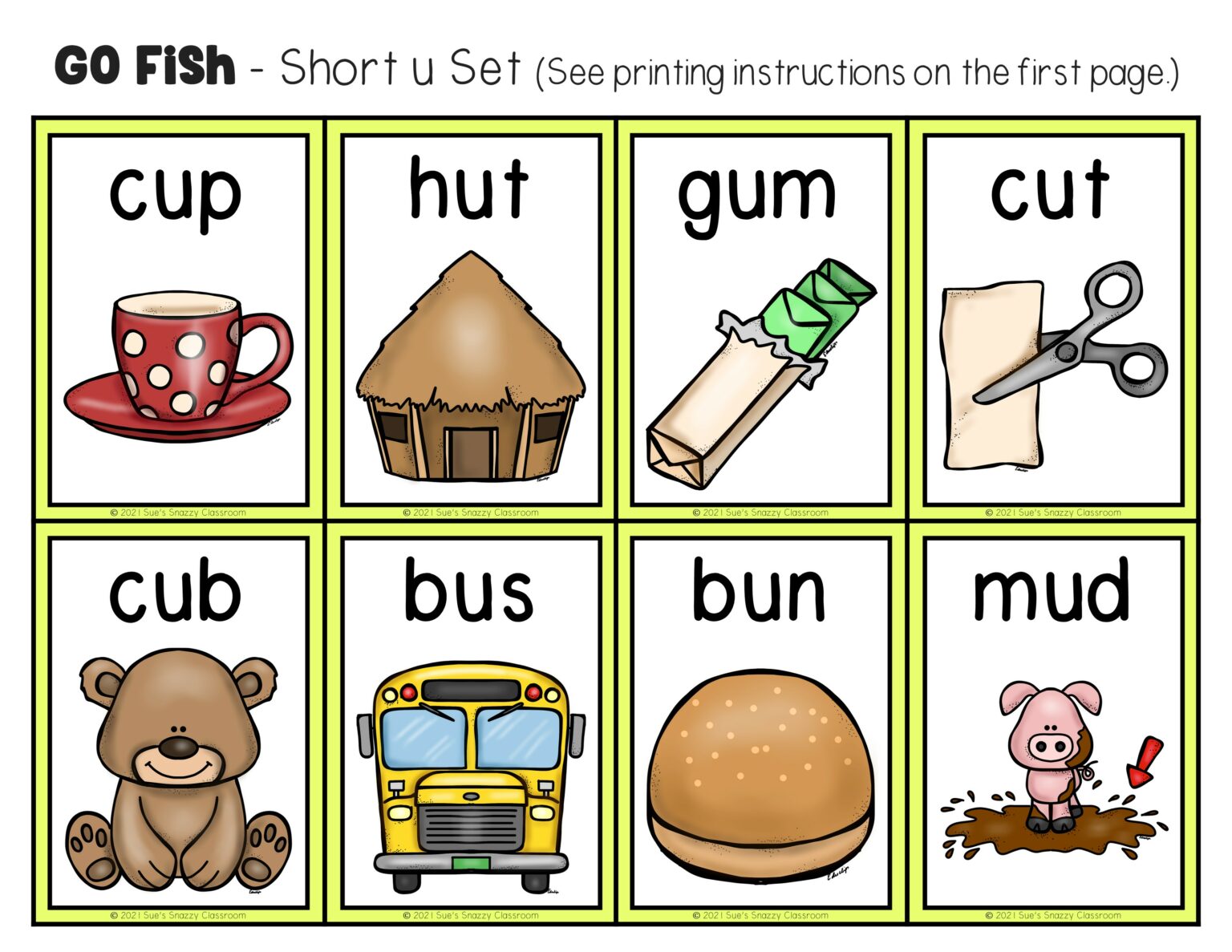 CVC Words Game | Go Fish CVC Word Center | Made By Teachers