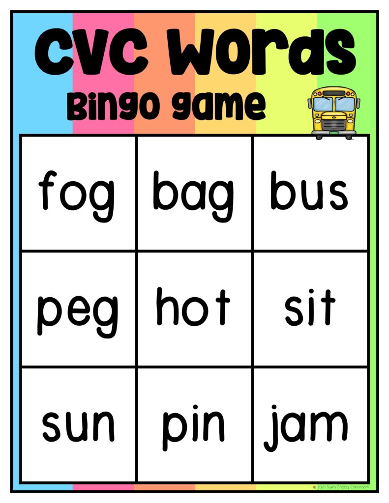 CVC Word Bingo Game - Reading Practice - DOLLAR DEAL | Made By Teachers