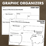 Because of Winn Dixie Chapter Book Comprehension Task Cards & Graphic ...