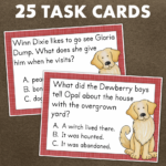 Because of Winn Dixie Chapter Book Comprehension Task Cards & Graphic ...