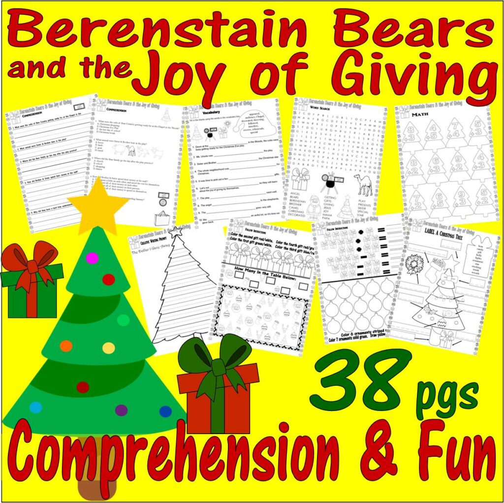 Berenstain Bears Joy of Giving Christmas Book Study Companion Reading ...