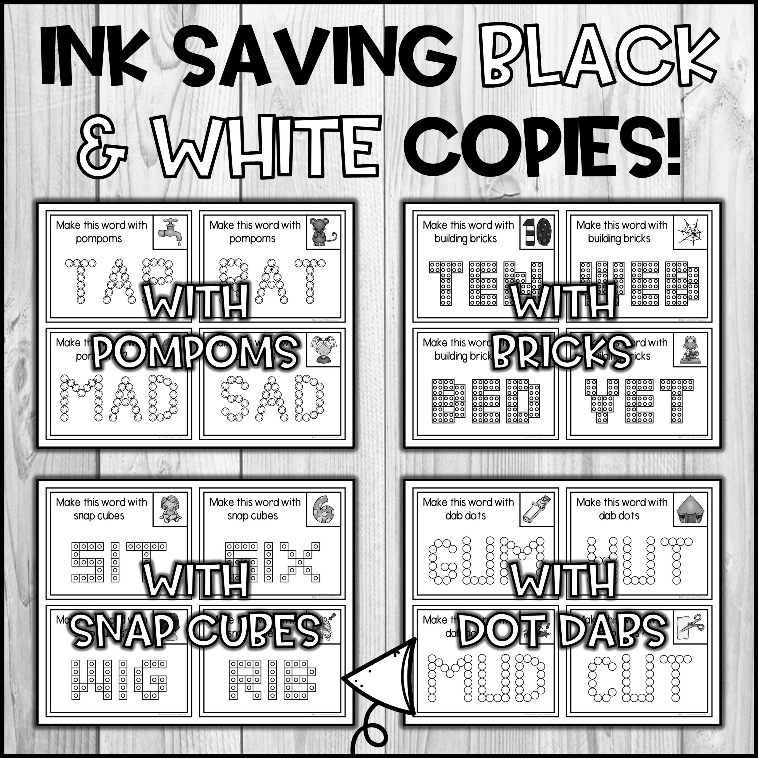 CVC Words Task Cards - Word Building Phonics Activity | Made By Teachers