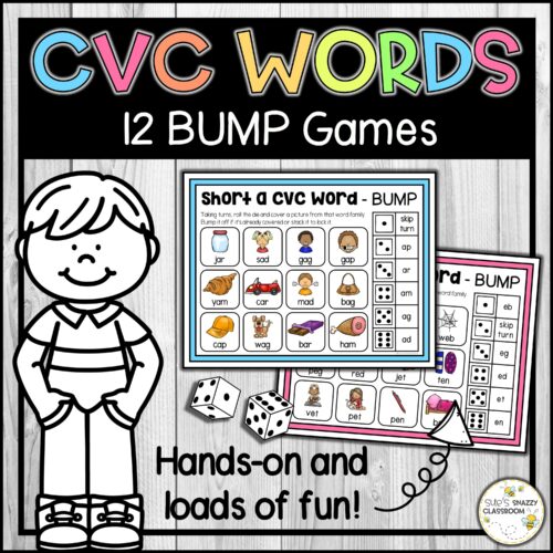 Short Vowel CVC Word Family - Bump Games - Literacy Center | Made By ...