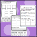 Inflectional Endings Worksheets: ing, ed, s: Sorts, Cloze, and more ...