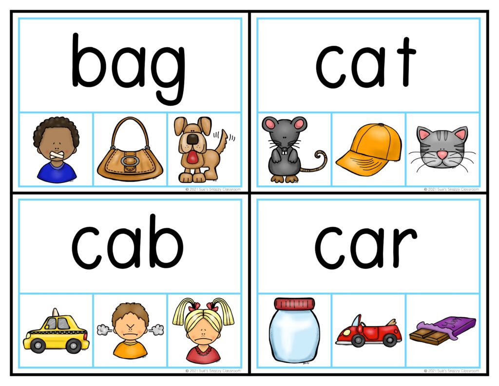 Short Vowel CVC Word Clip Cards - Phonics Center Activity | Made By ...