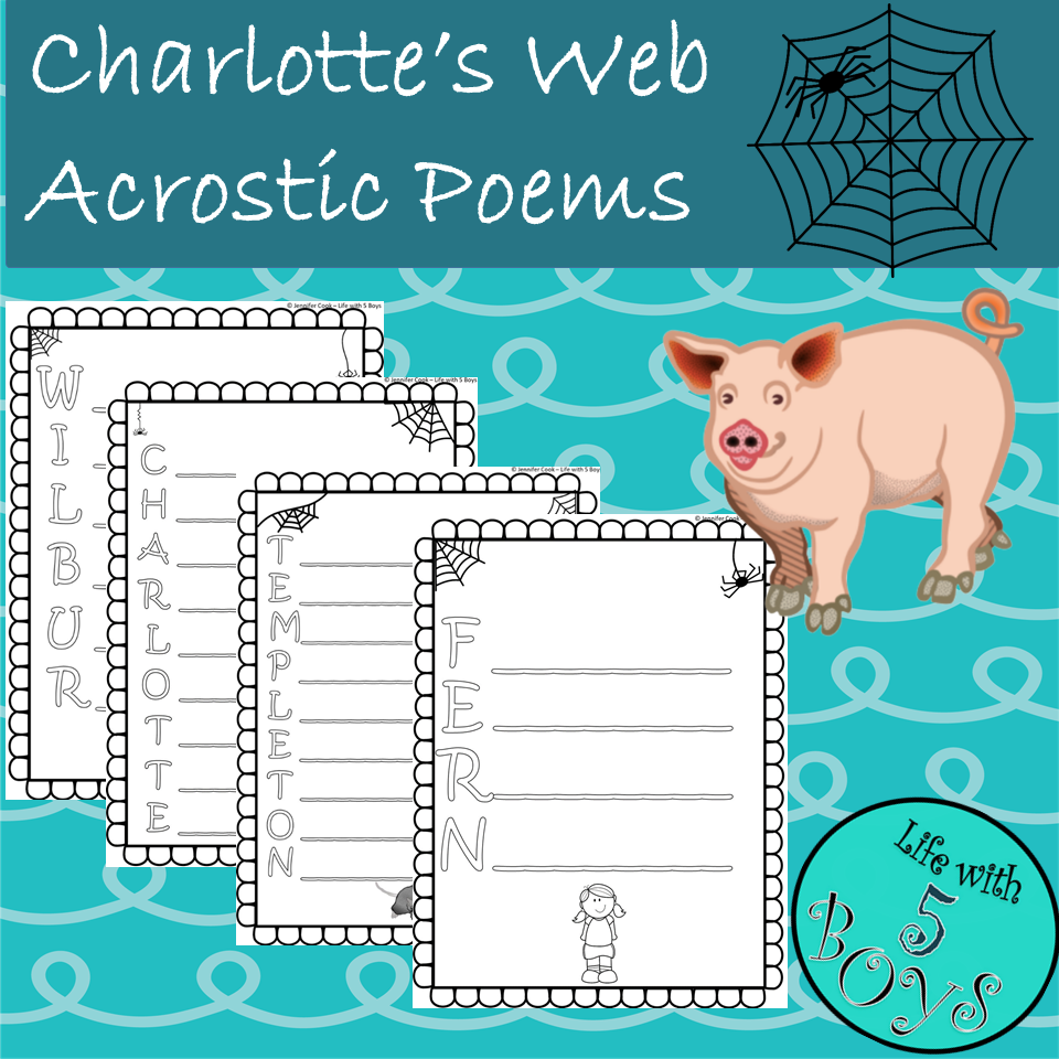 Charlotte's Web Activity Character Acrostic Poems | Made By Teachers
