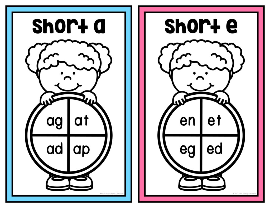 Short Vowel CVC Word Family Spin and Cover Activity - FREEBIE | Made By ...