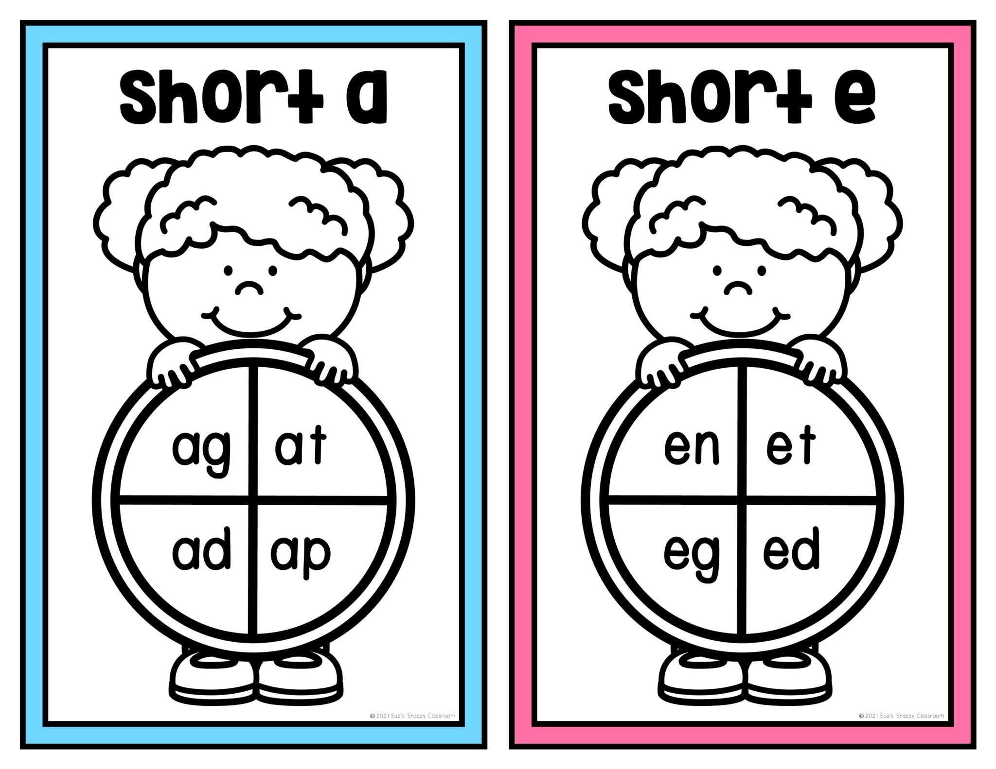 Short Vowel CVC Word Family Spin and Cover Activity - FREEBIE | Made By ...