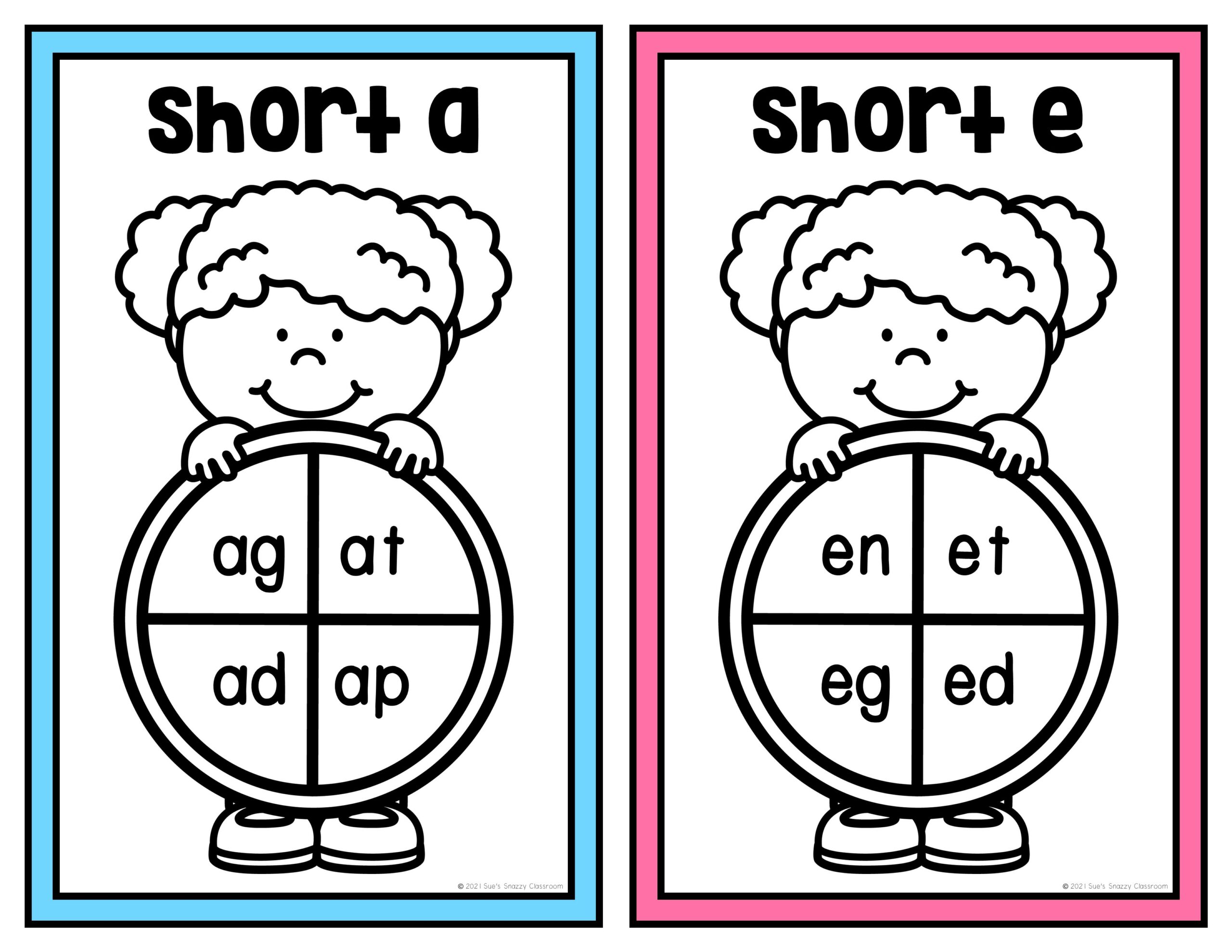 Short Vowel CVC Word Family Spin and Cover Activity - FREEBIE | Made By ...