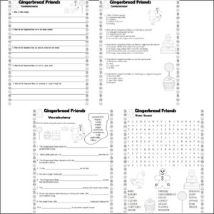 Gingerbread Friends Book Study Companion Reading Comprehension Literacy ...