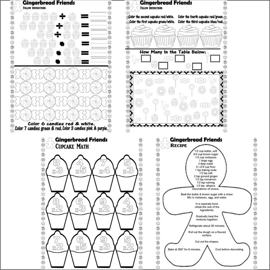 Gingerbread Friends Book Study Companion Reading Comprehension Literacy ...
