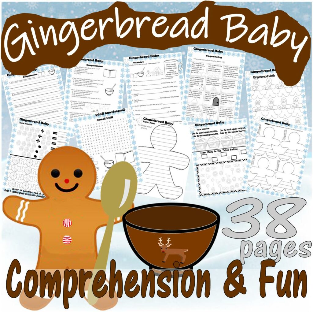 Gingerbread Baby Winter Book Study Companion Reading Comprehension Quiz ...