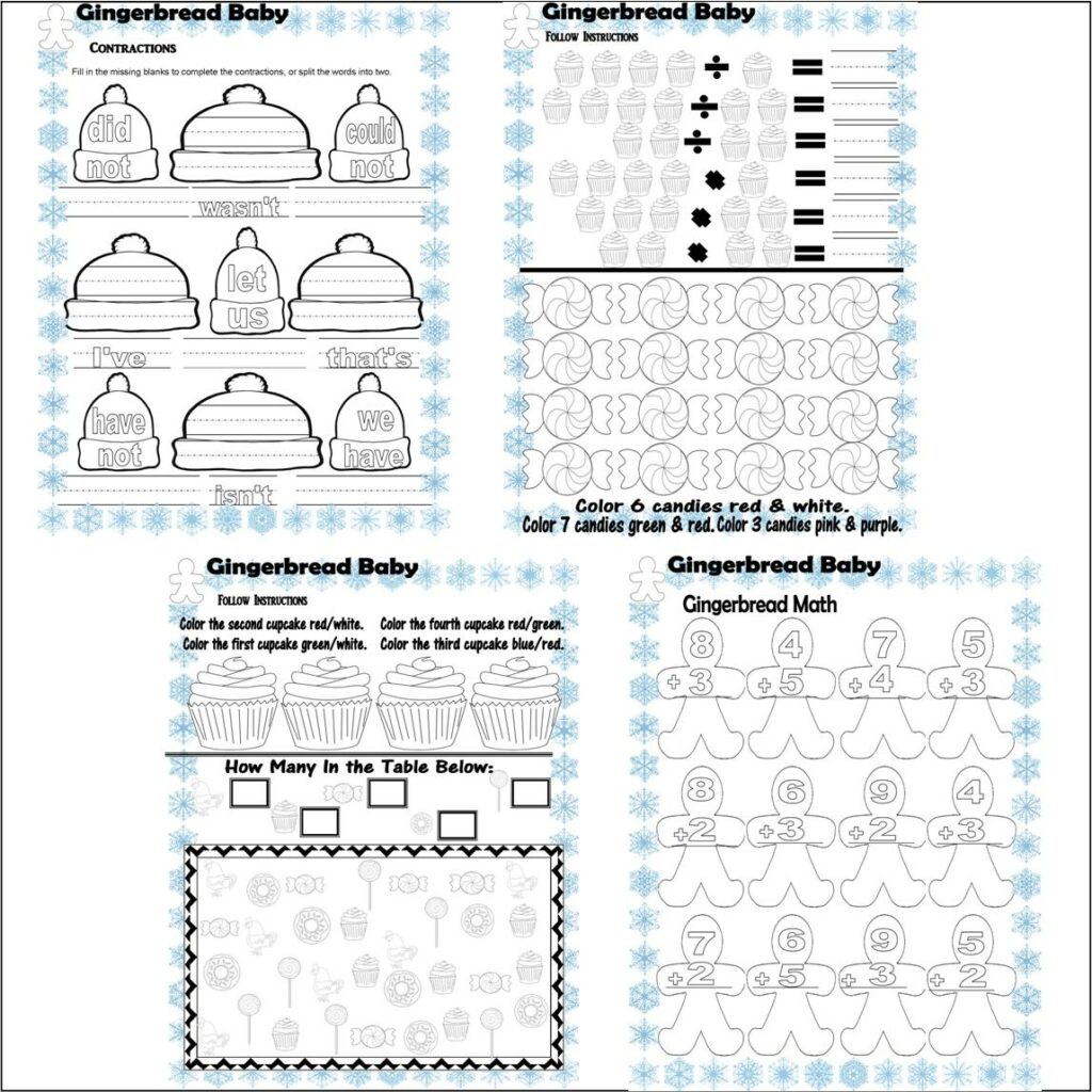 Gingerbread Baby Winter Book Study Companion Reading Comprehension Quiz ...