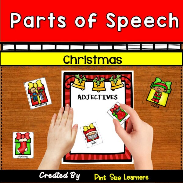 Parts of Speech | Christmas Themed Center and Worksheets | December ...