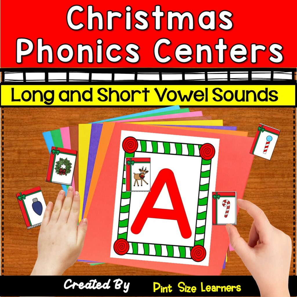 December | Christmas Phonics | Vowel Sounds | Kindergarten | First ...