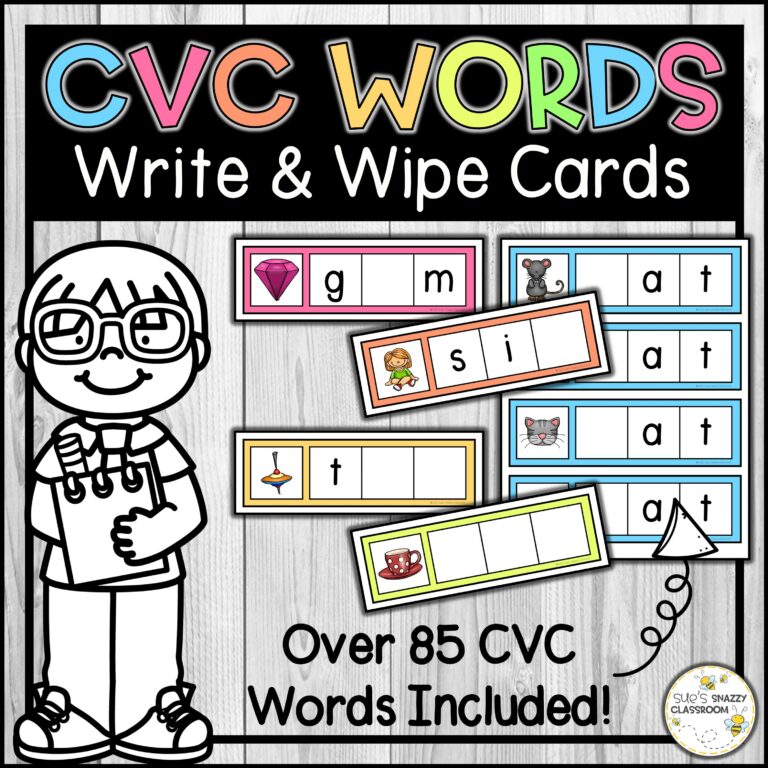 CVC Word Practice Activity - Write and Wipe Cards | Made By Teachers