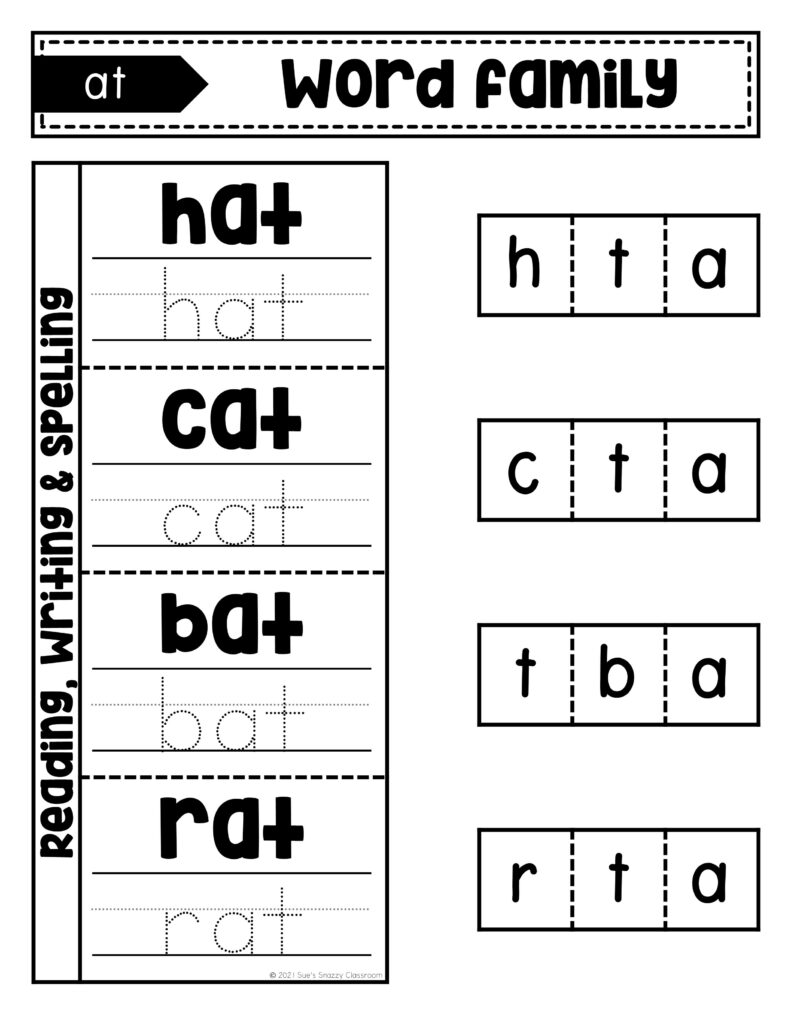 Short Vowel CVC Word Family Interactive Notebook Activities | Made By ...