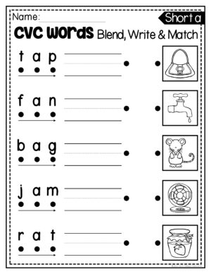 Short Vowel CVC Word Practice Worksheets & Printable Activities | Made ...