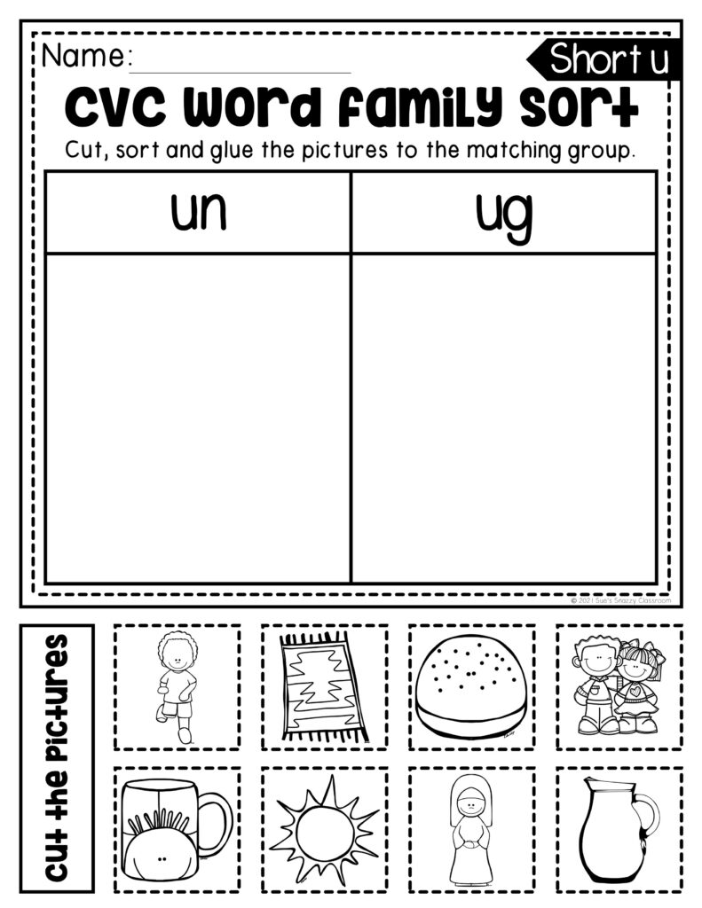Short Vowel CVC Word Practice Worksheets & Printable Activities | Made ...