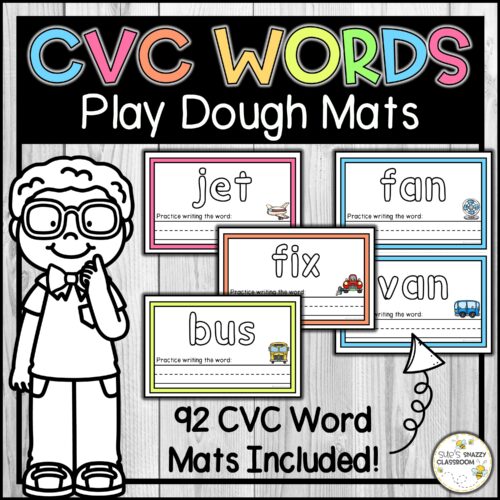 CVC Words Play Dough Mats - Read, Make and Write Activity | Made By ...