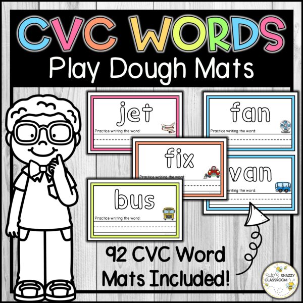 CVC Words Play Dough Mats - Read, Make and Write Activity | Made By ...