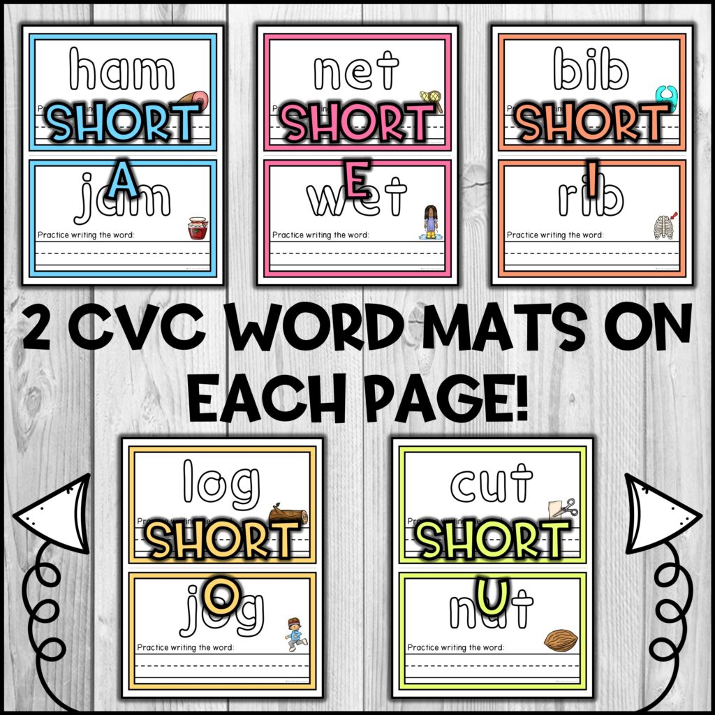 CVC Words Play Dough Mats - Read, Make and Write Activity | Made By ...