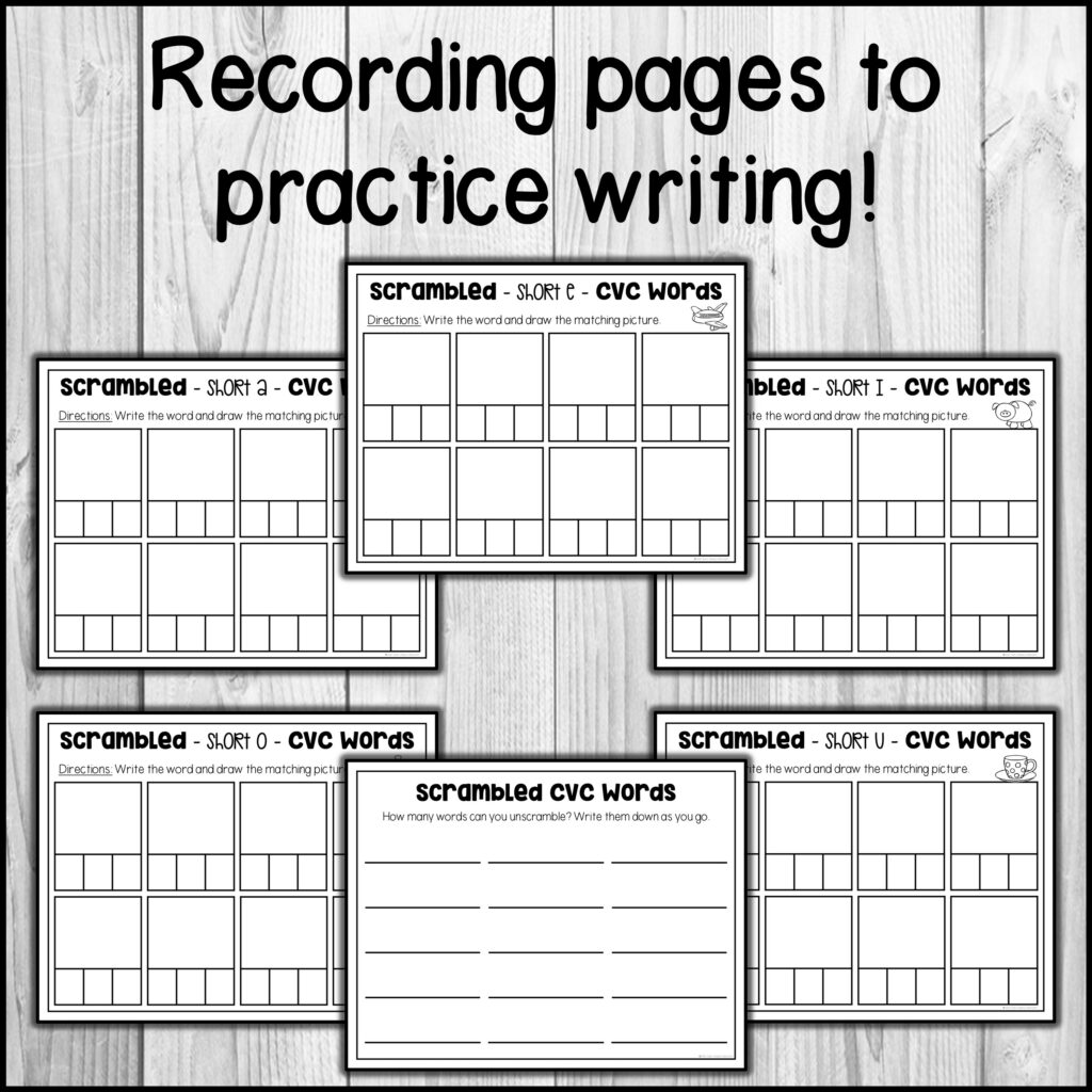 Scrambled CVC Words Activity - Spelling Literacy Center - Made By Teachers