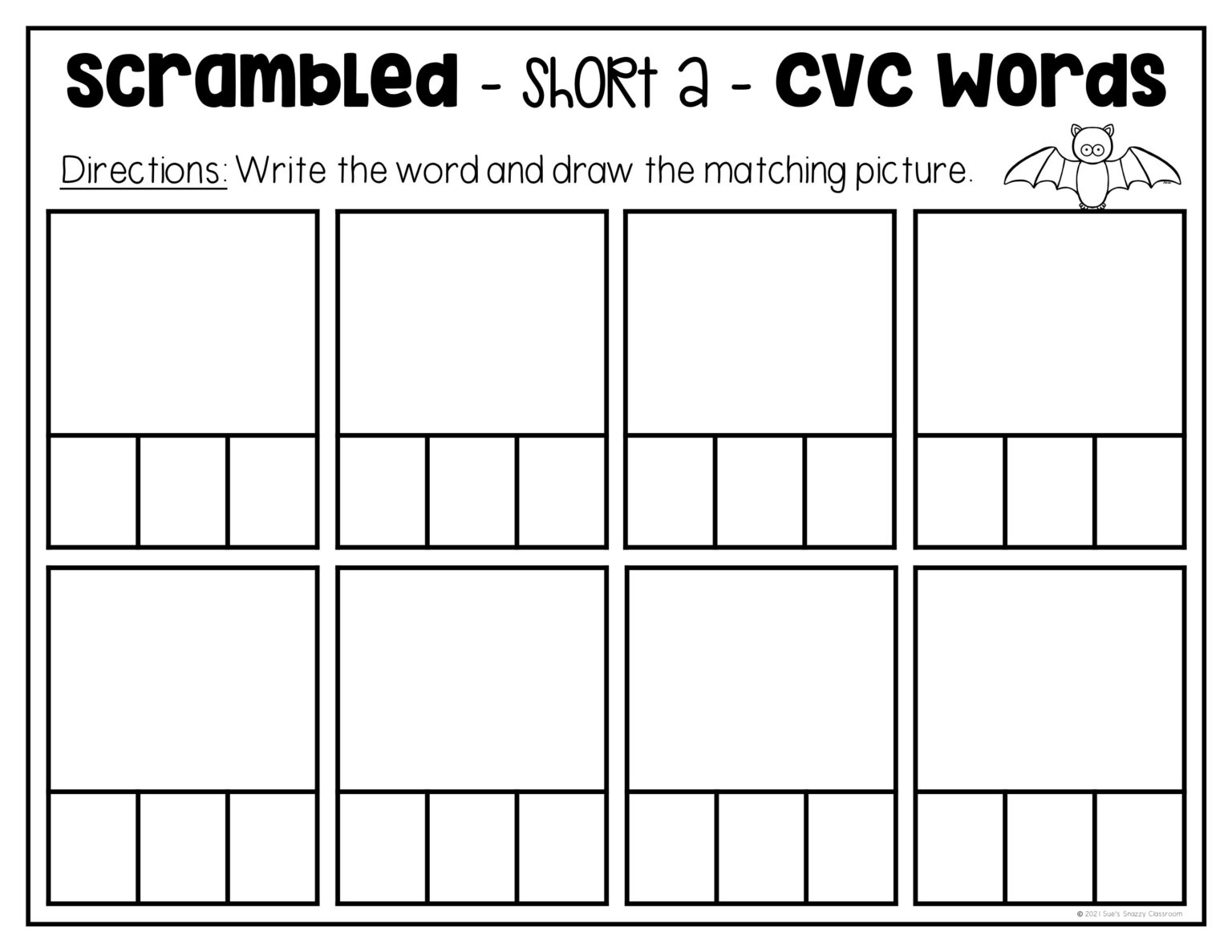 Scrambled CVC Words Activity - Spelling Literacy Center | Made By Teachers