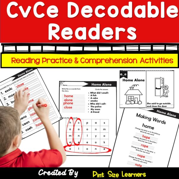 CVCe Decodable Readers and Worksheets | Made By Teachers