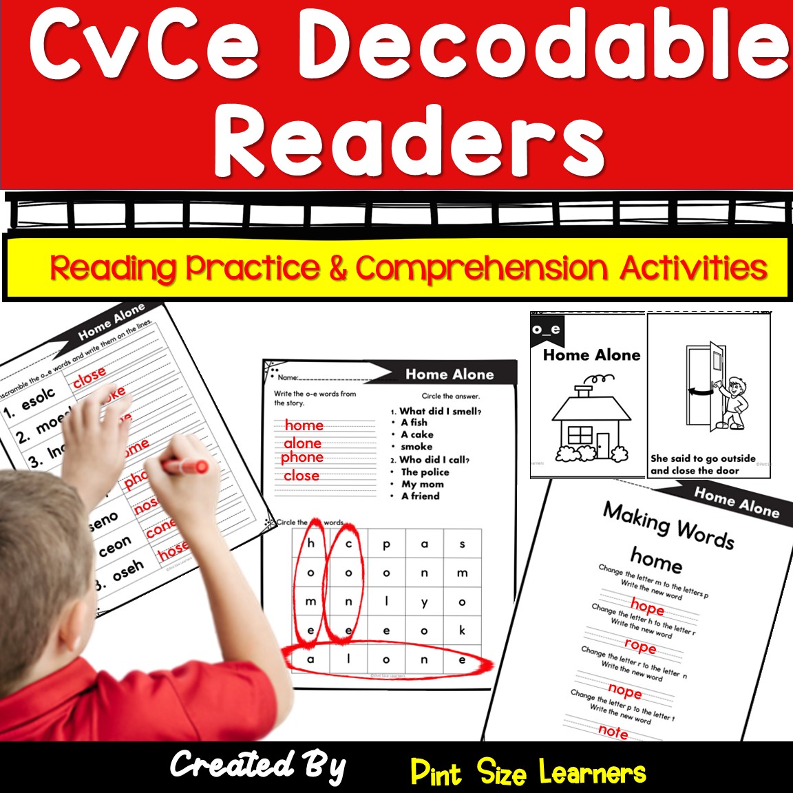 CVCe Decodable Readers and Worksheets | Made By Teachers